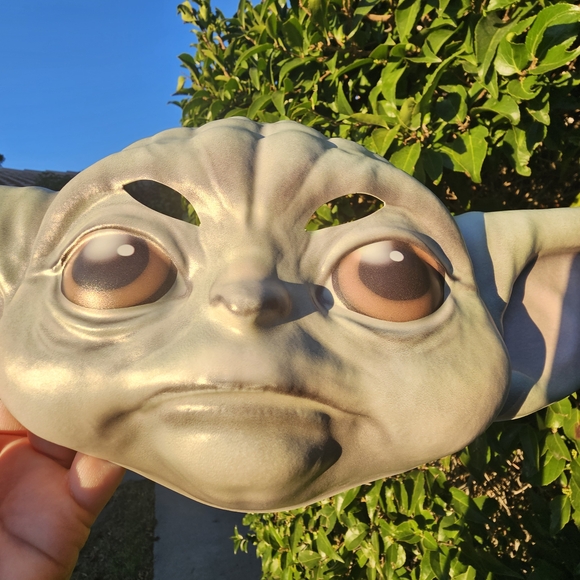 Star Wars | Costumes | Cute Green Baby Yoda Groku Face Mask Star Wars ...